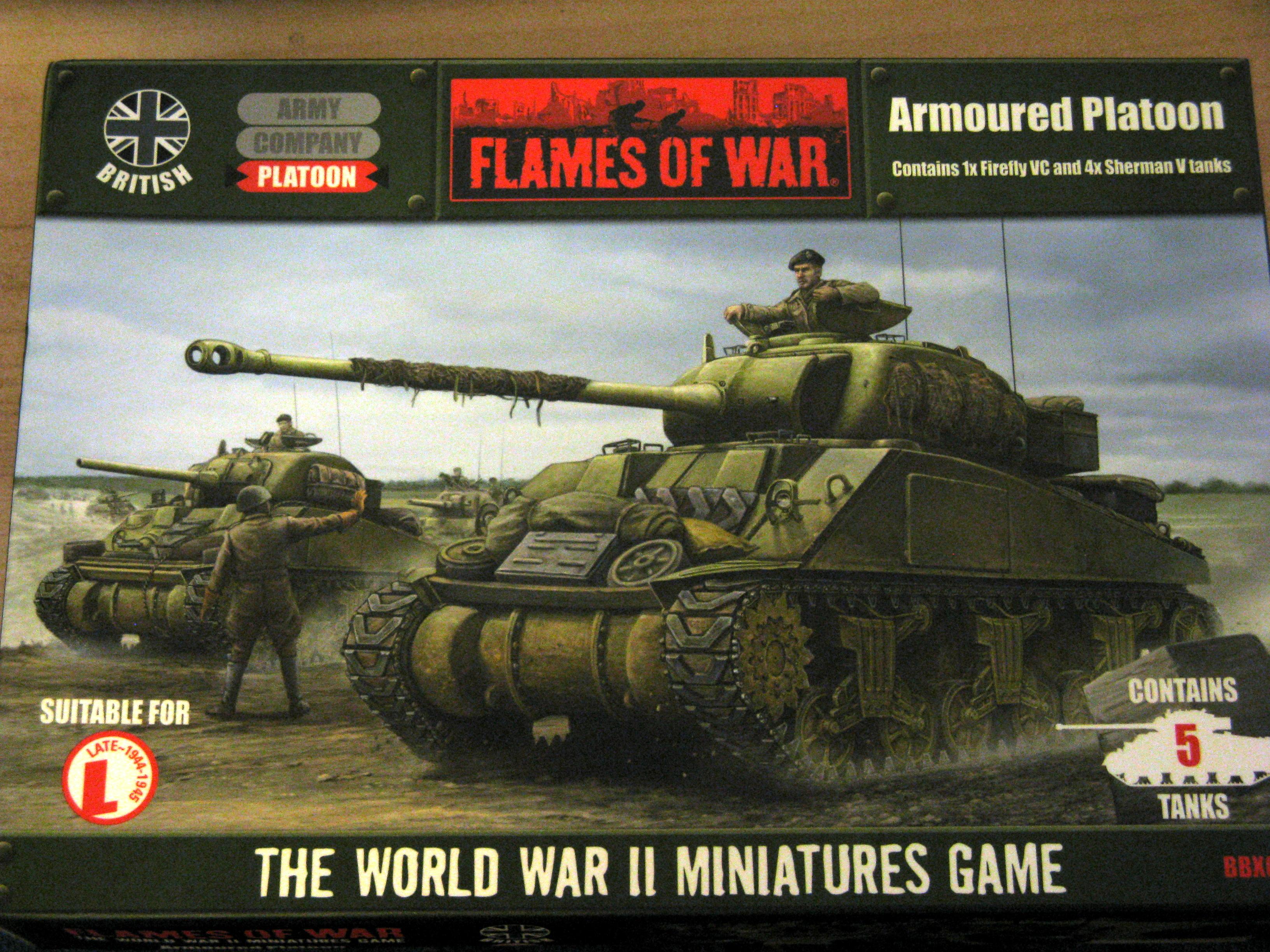 15mm, Artwork, British, Flames Of War, Late War, Sherman Platoon, Tank - Armoured Platoon Box ...